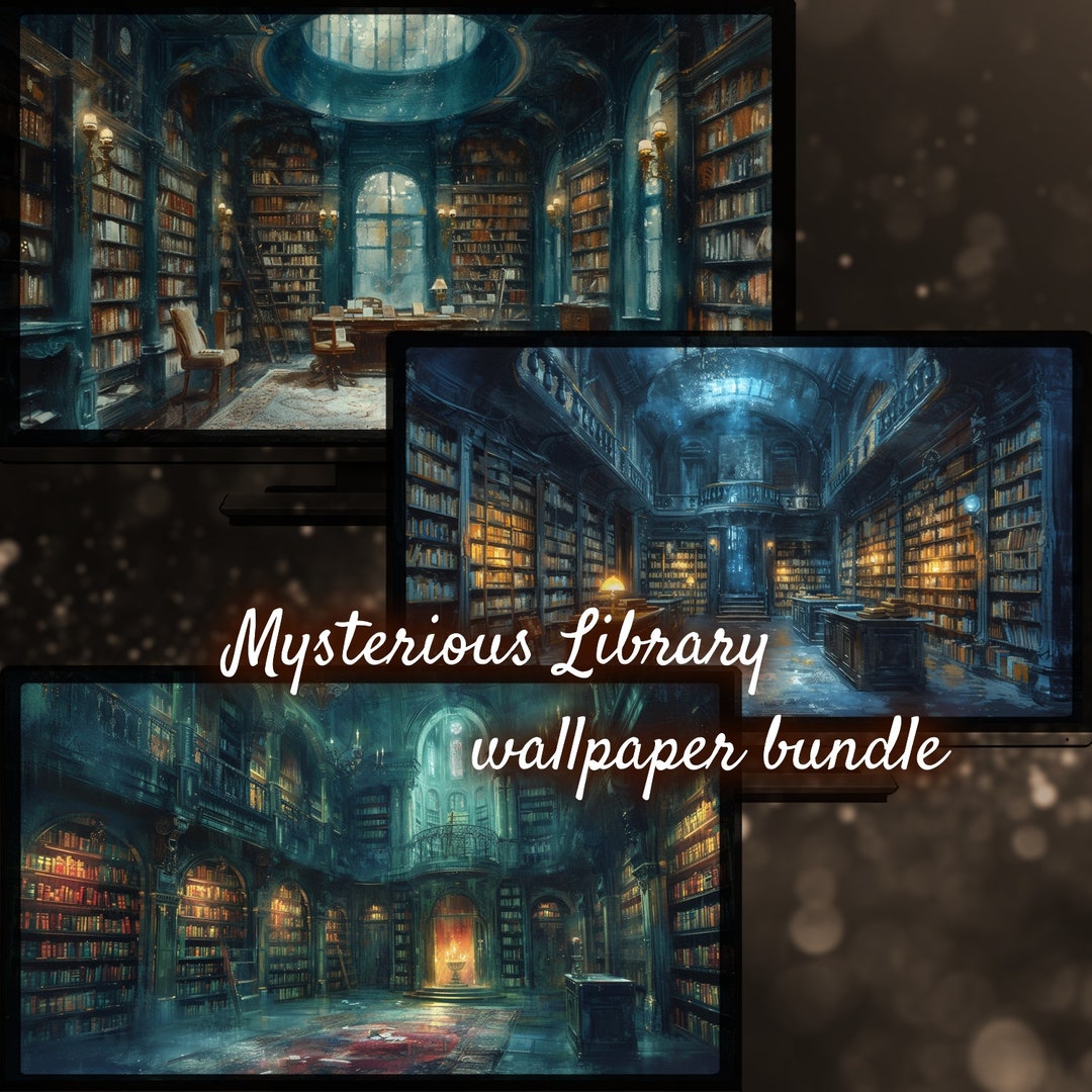 Fantasy Library Background, Book Lovers Readers Desktop Background ...