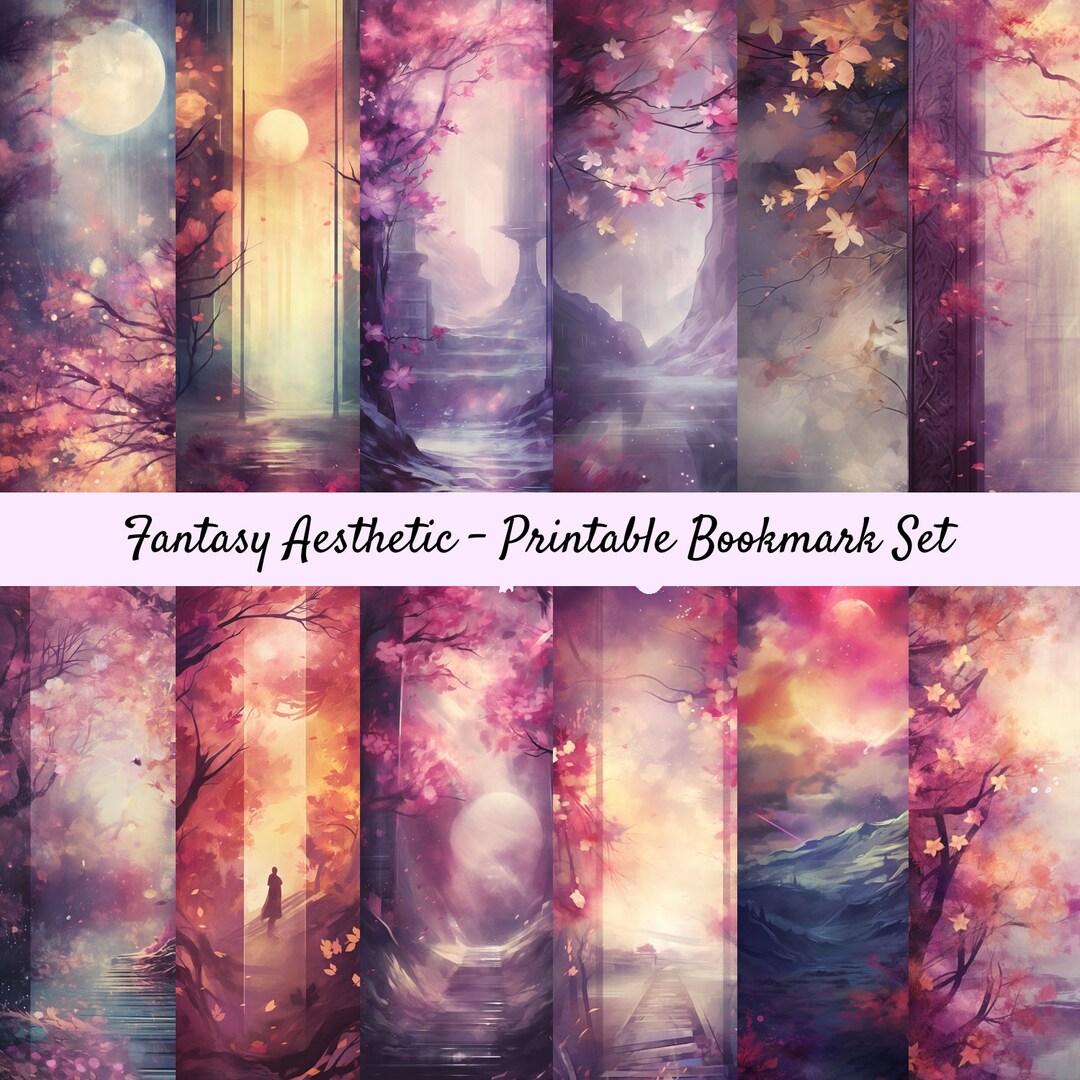 Printable Bookmark Set, Digital Bookmarks, Instant Download, Magic ...