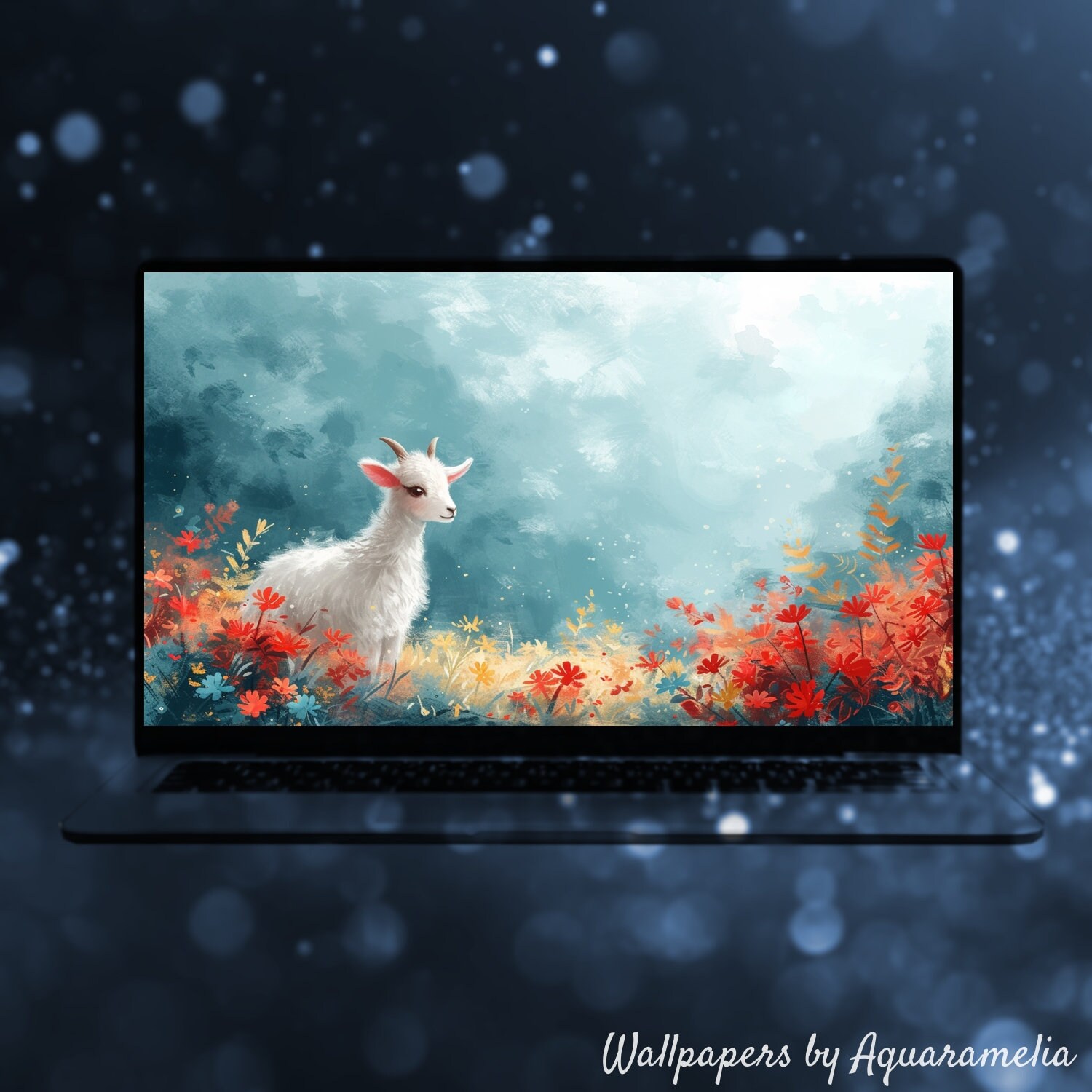 Cute Goat Animal Desktop Wallpaper, Cute Pet Wallpaper, Valentines Day ...