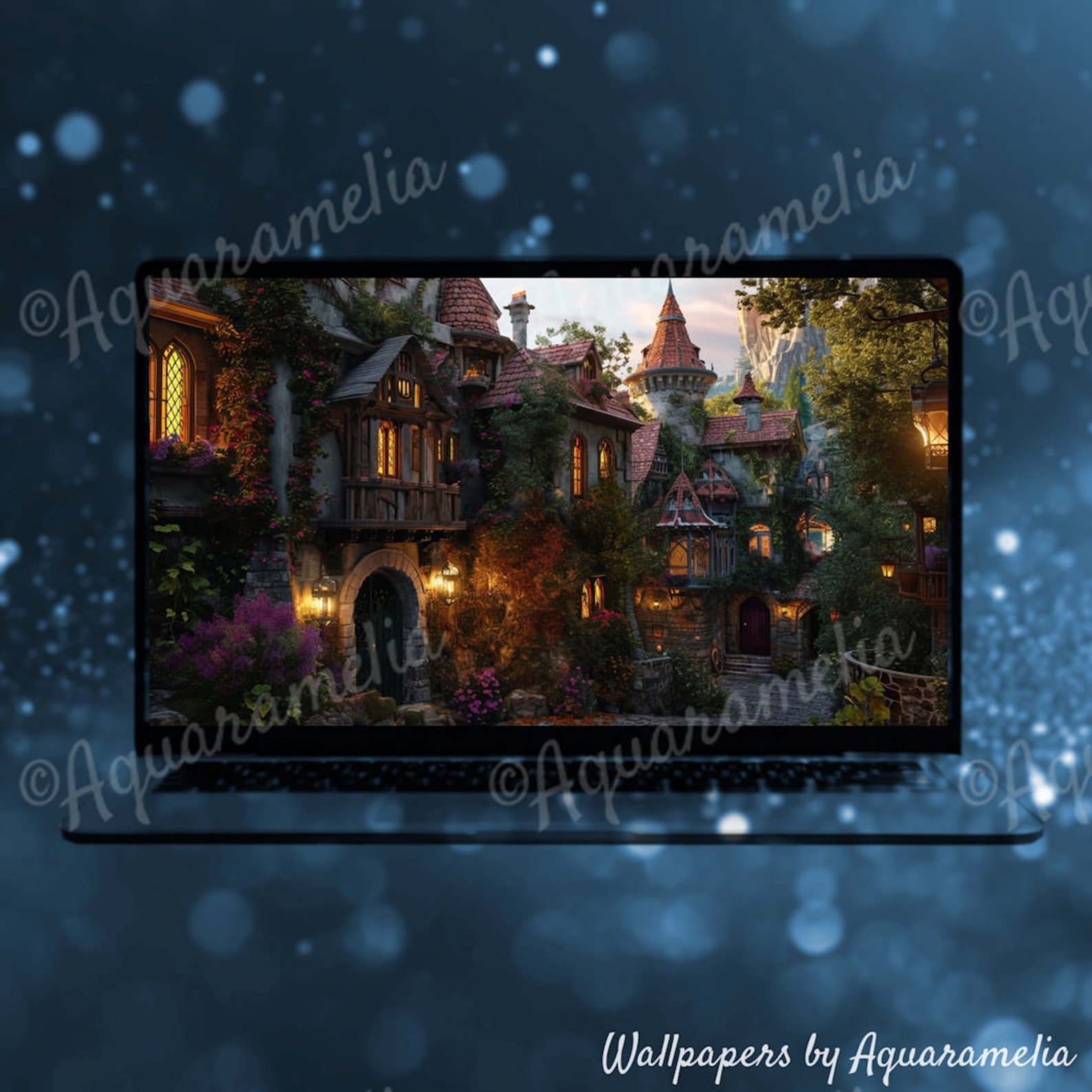 Medieval Fantasy Background, Beautiful Castle Landscape Background ...