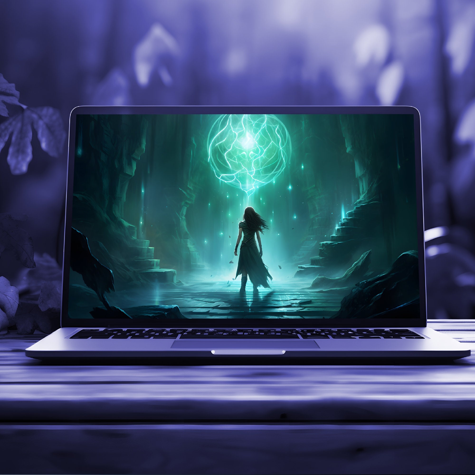 Enchanted Cavern Desktop Wallpapers, Bundle of 8 Magical Cave With ...