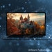Medieval Fantasy Background, Beautiful Castle Landscape Background ...