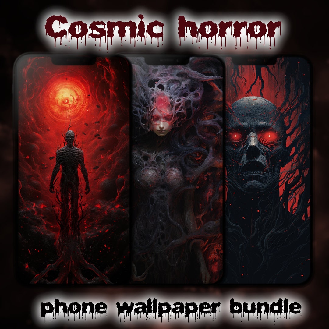 Cosmic Horror Phone Wallpapers, Bundle of 9 Scary Dark Halloween Cosmic ...