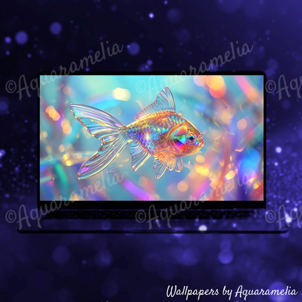 Crystal Fish Background, Fairy Ocean Sea Desktop Background, Surrealism ...