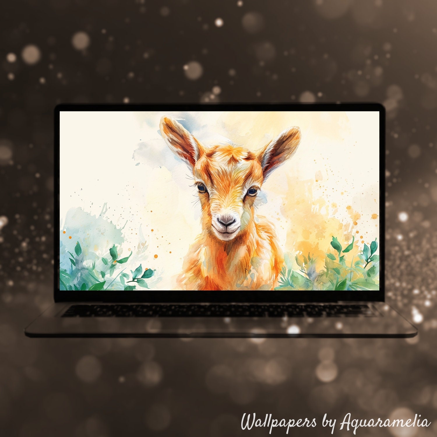 Cute Baby Goat Desktop Background, Sweet Animal Wallpapers, Cute Pet ...