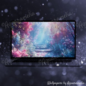 Enchanted Garden Desktop Background, Spring Wallpaper Flowers, Summer ...
