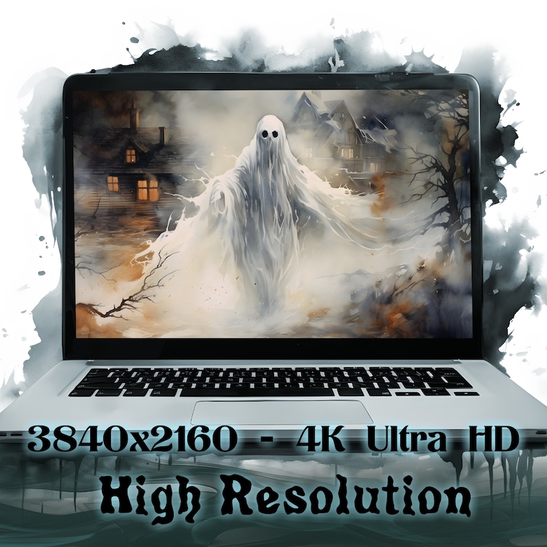 Scary Ghost Desktop Wallpapers, Bundle of 6 Spooky Scary Haunted Spirit ...
