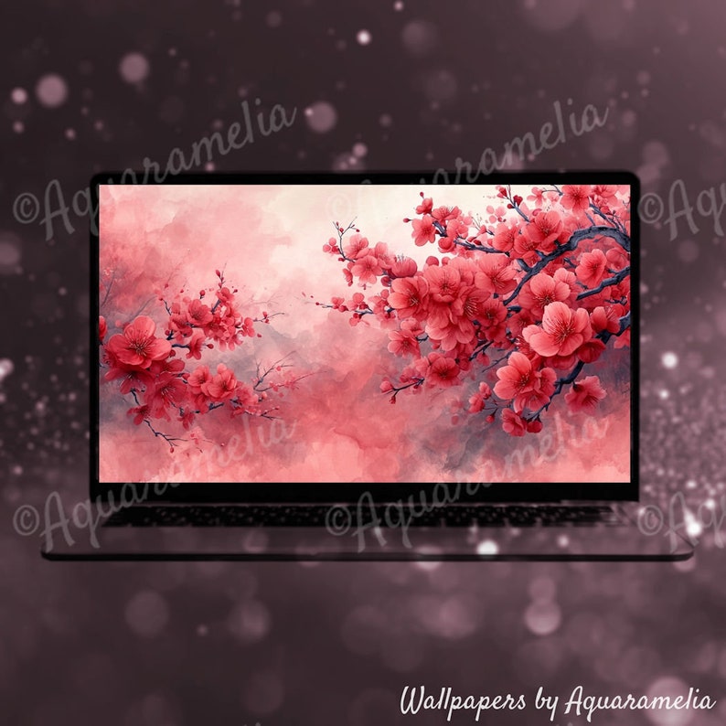 Sakura Desktop Background, Beautiful Cherry Blossom Wallpaper, Japan ...