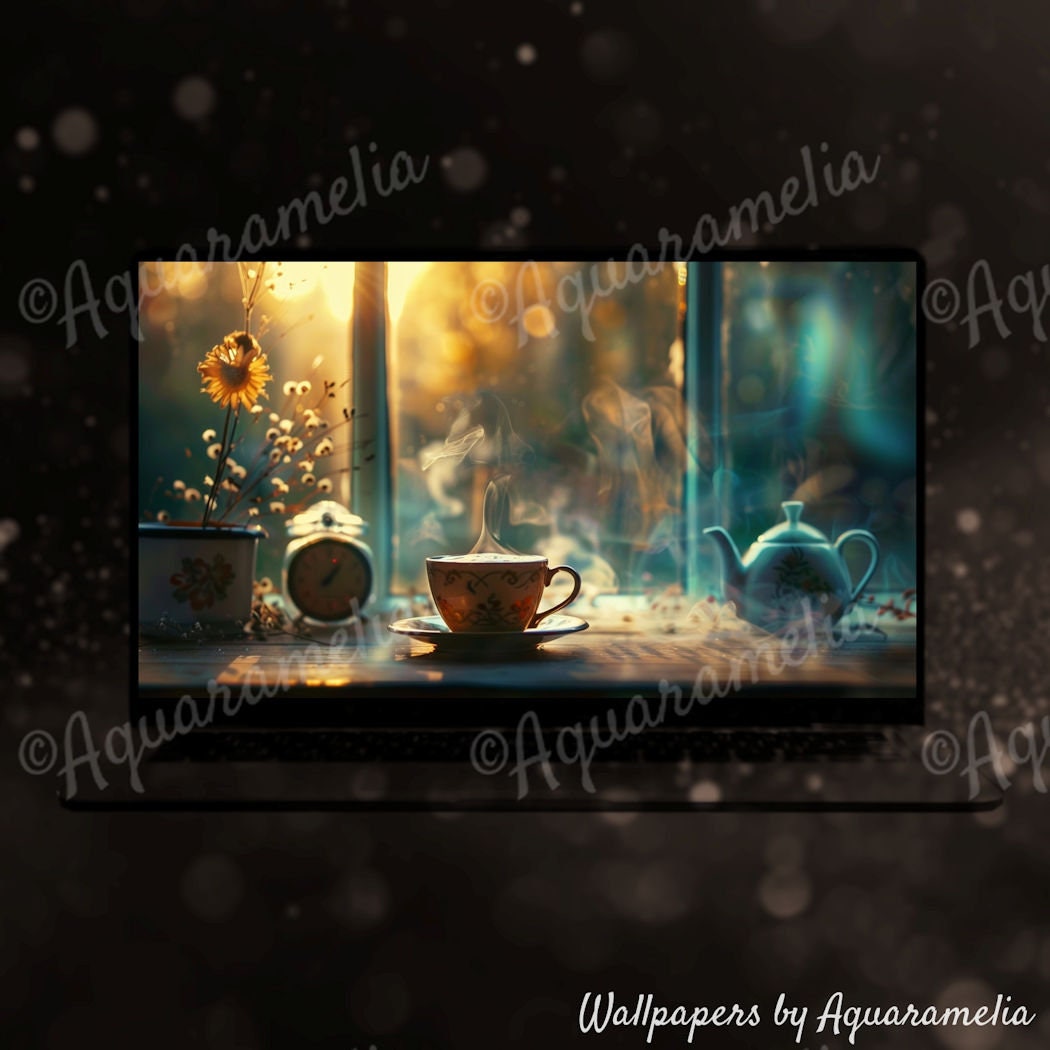 Coffee Time Desktop Background, Beautiful Morning Wallpaper, Cafe ...