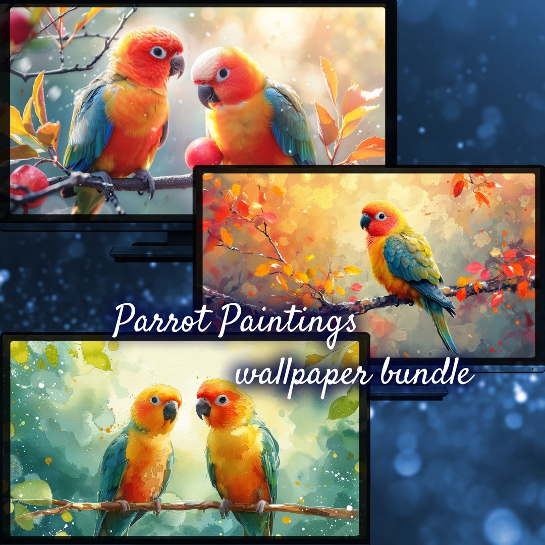 Parrots Cute Animal Desktop Wallpaper, Cute Parrot Wallpaper, Mothers ...