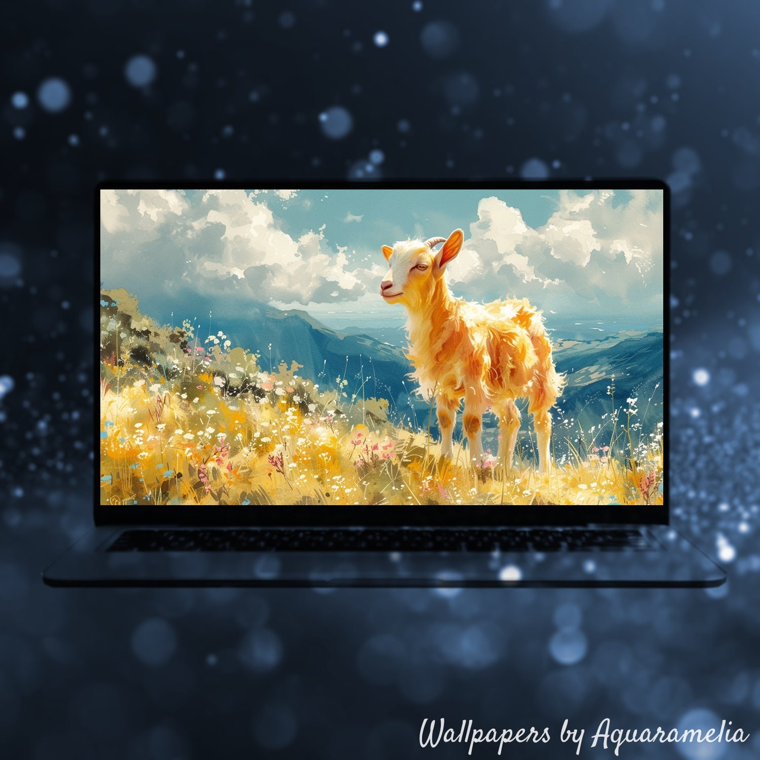 Cute Goat Animal Desktop Wallpaper, Cute Pet Wallpaper, Valentines Day ...