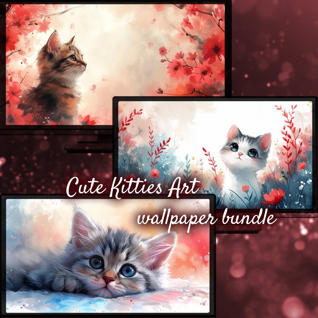 Cat Cute Kitty Animal Desktop Wallpaper, Cute Pet Wallpaper, Valentines ...