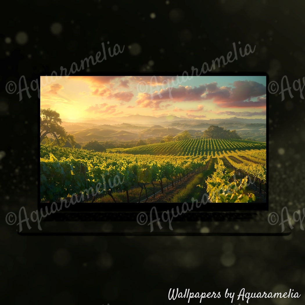 Vineyard Desktop Background, Spring Summer Nature Photography Wallpaper ...