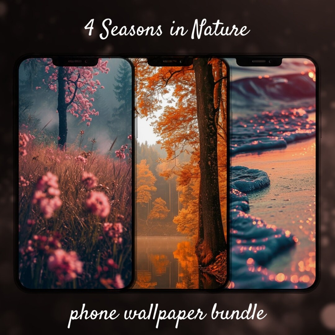 Aesthetic Nature Phone Background, Winter Autumn Lock Screen Wallpaper ...
