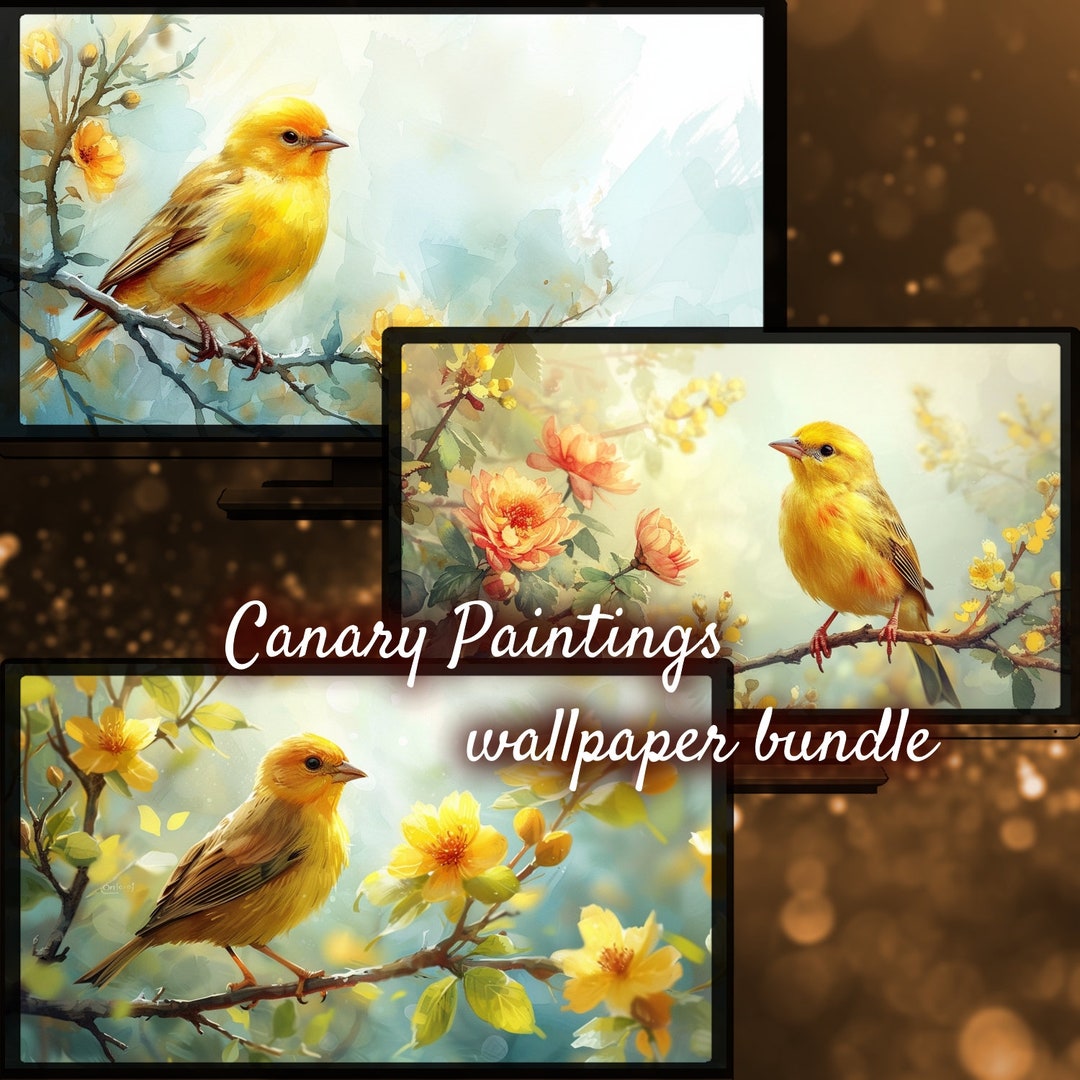Canary Cute Animal Desktop Wallpaper, Cute Bird Wallpaper, Mothers Day ...