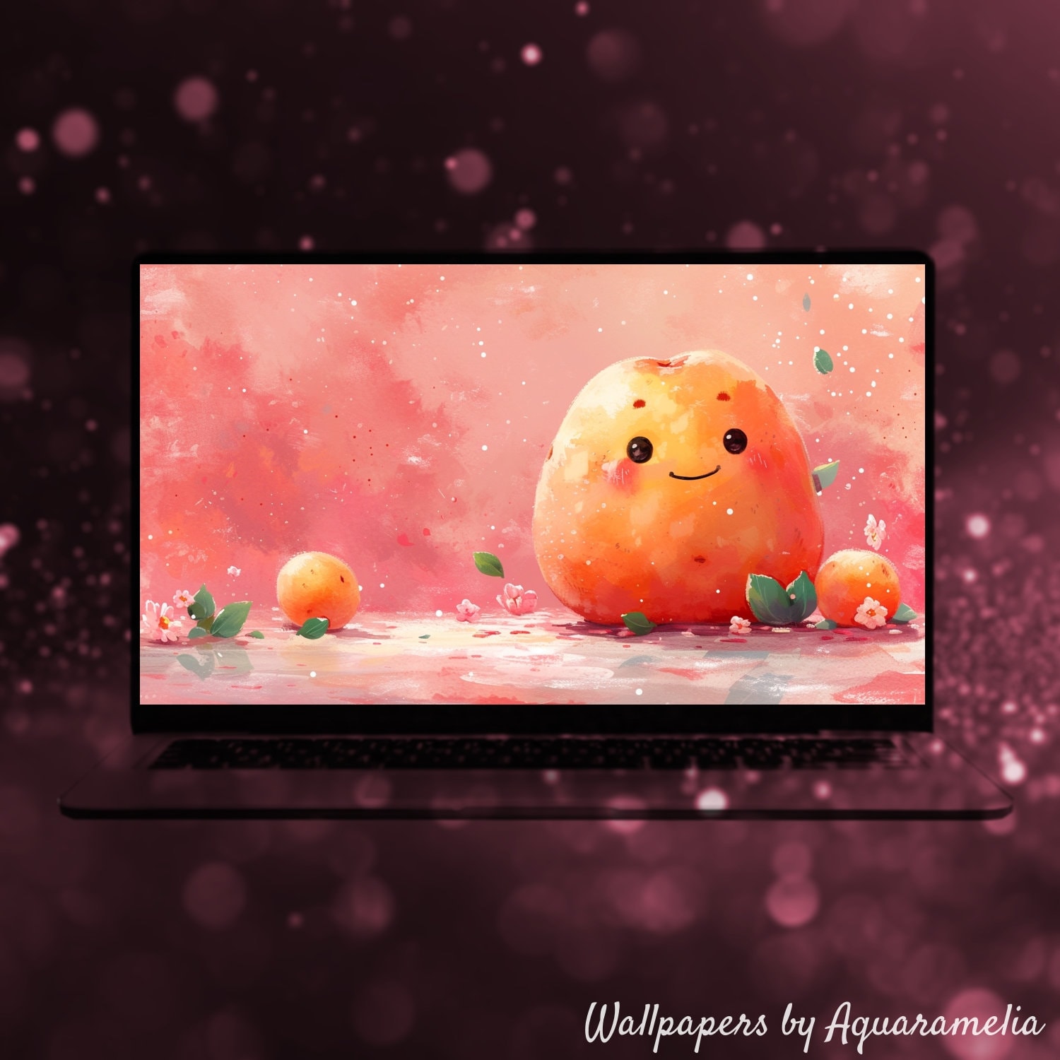 Cute Potato Vegetable Desktop Wallpaper, Kawaii Potato Wallpaper, Food ...