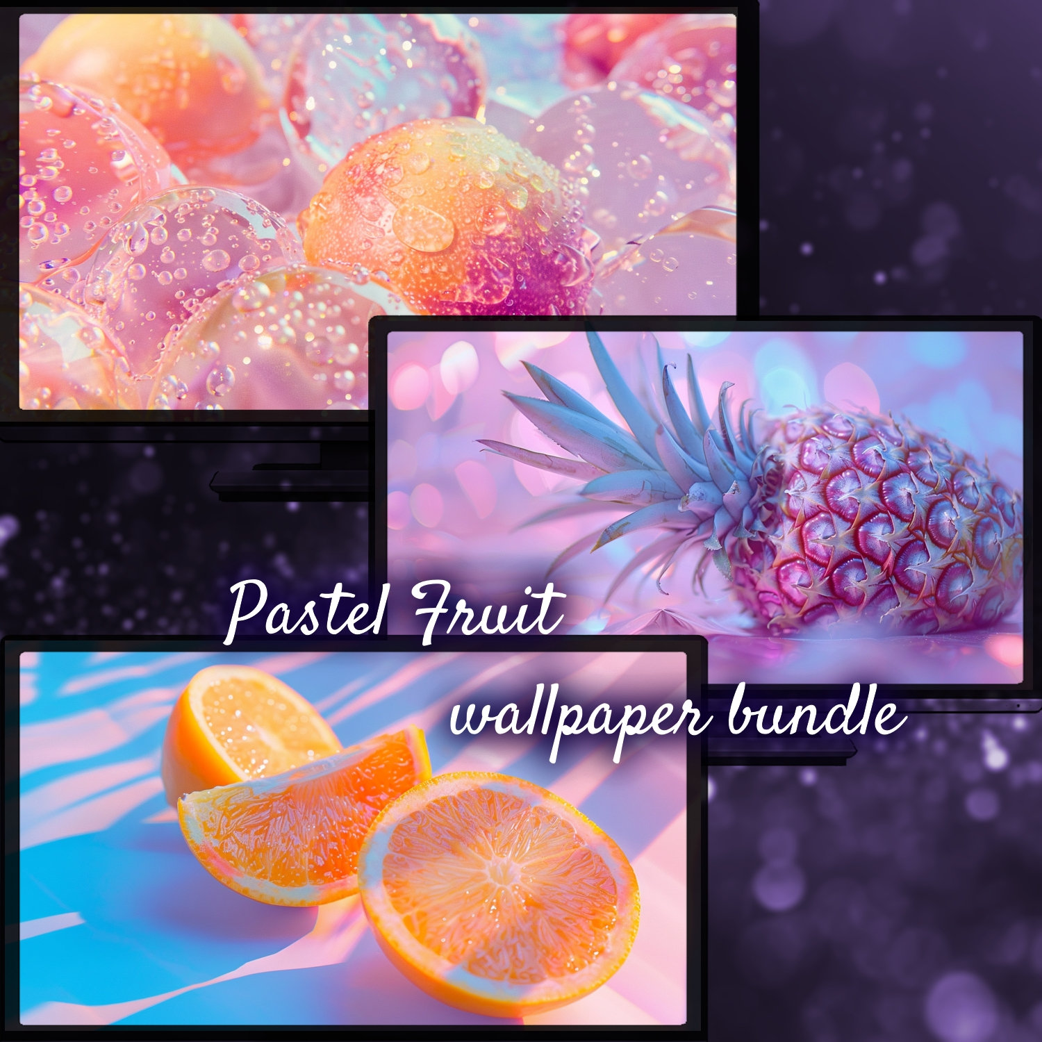 Pastel Fruit Desktop Background, Food Summer Vibes Wallpaper, Best ...