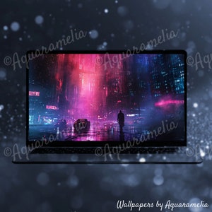 Futuristic City Background, Cyberpunk Desktop Background, Dystopian ...