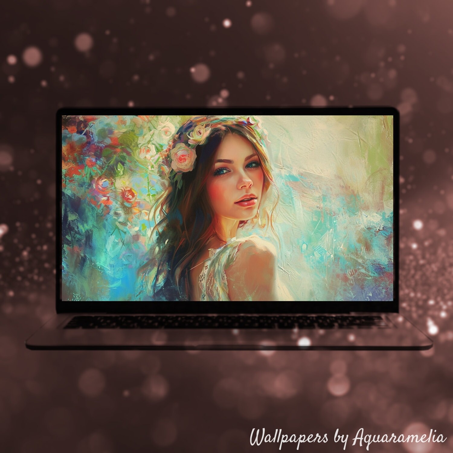 Spring Girl Desktop Background, Beautiful Spring Wallpaper, Aesthetic ...