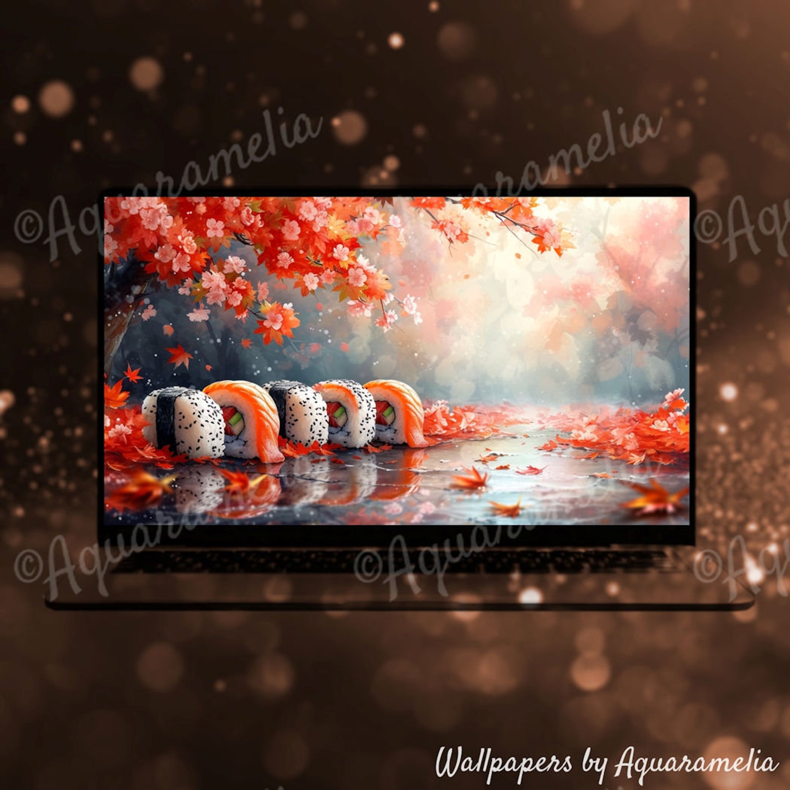 Delicious Sushi Chinese Food Background, Japanese Food Desktop ...