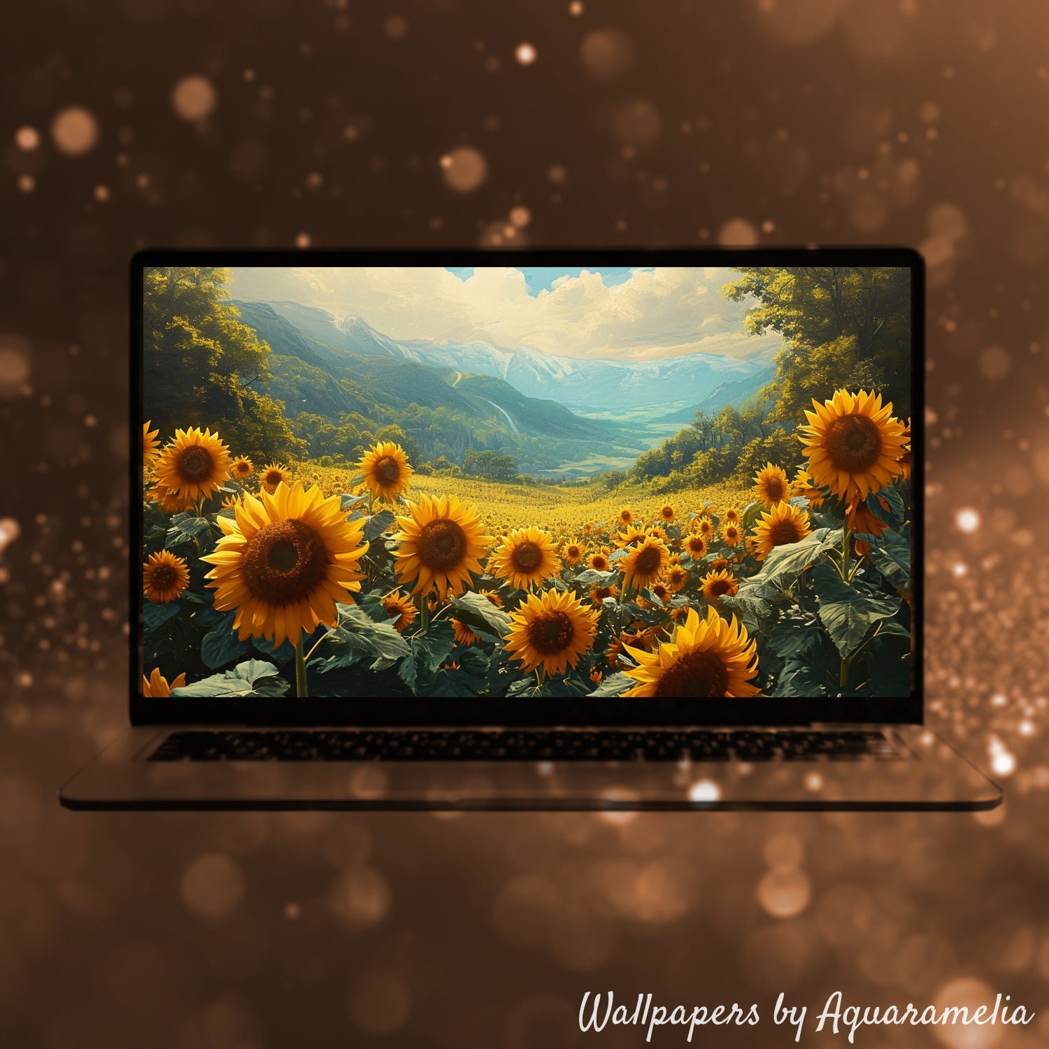 Summer Desktop Background, Beautiful Sunflowers Wallpaper, Nature ...
