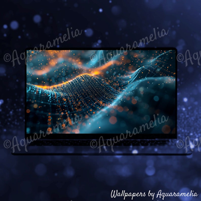 Technology Optical Fibers Computer Background, Futuristic Desktop ...