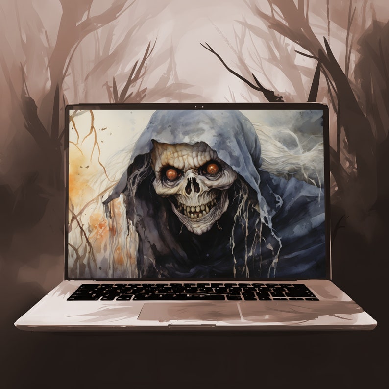 Terrifying Witch Desktop Wallpapers, Bundle of 9 Magical Spooky Horror ...