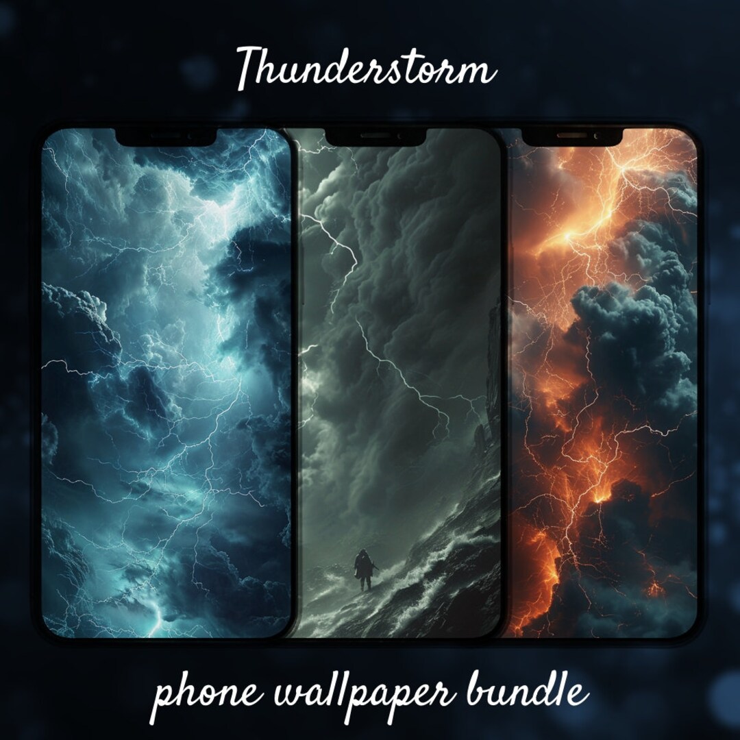 Thunderstorm Aesthetic Smartphone Background, Storm Rain Phone ...