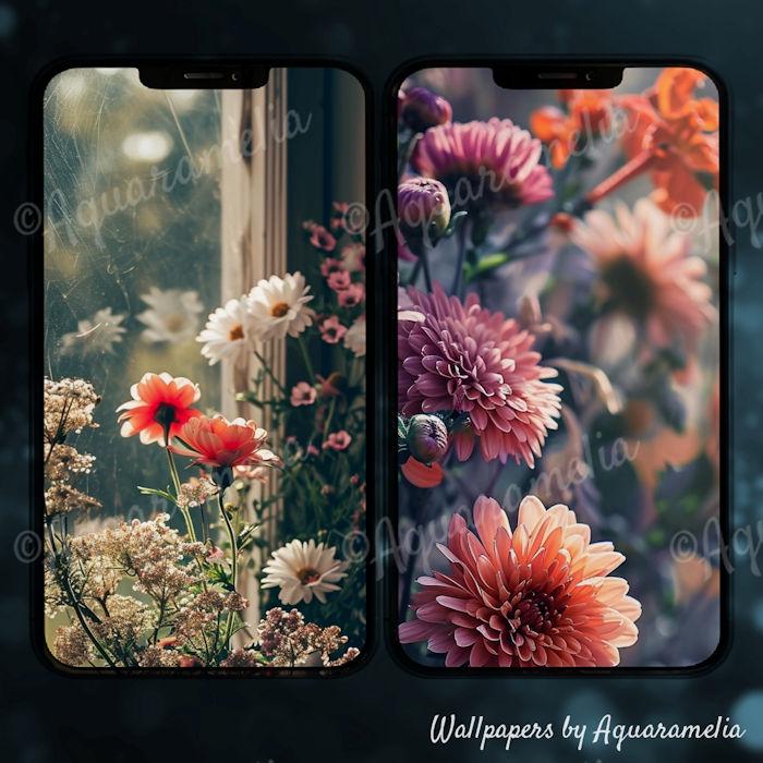 Beautiful Flowers Aesthetic Smartphone Background, Nature Photography ...