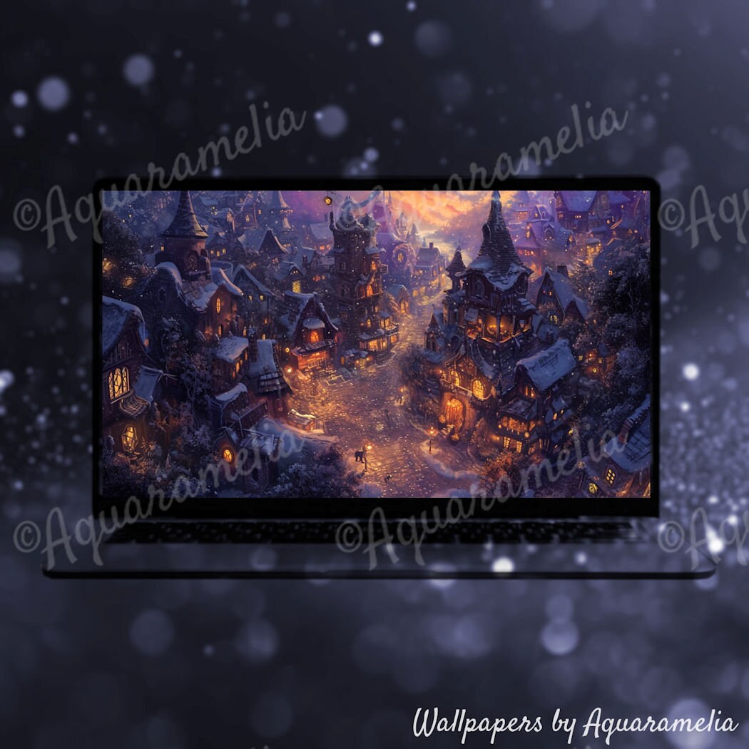 Fantasy Town Background, Enchanted Magic Desktop Background, Fantasy ...