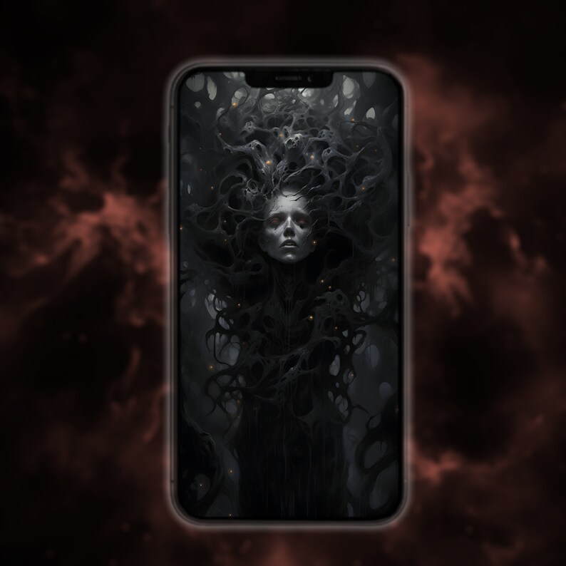 Cosmic Horror Phone Wallpapers, Bundle of 9 Scary Dark Halloween Cosmic ...