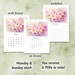 Printable Calendar 2024, Watercolor Floral, Artistic Monthly Calendar ...