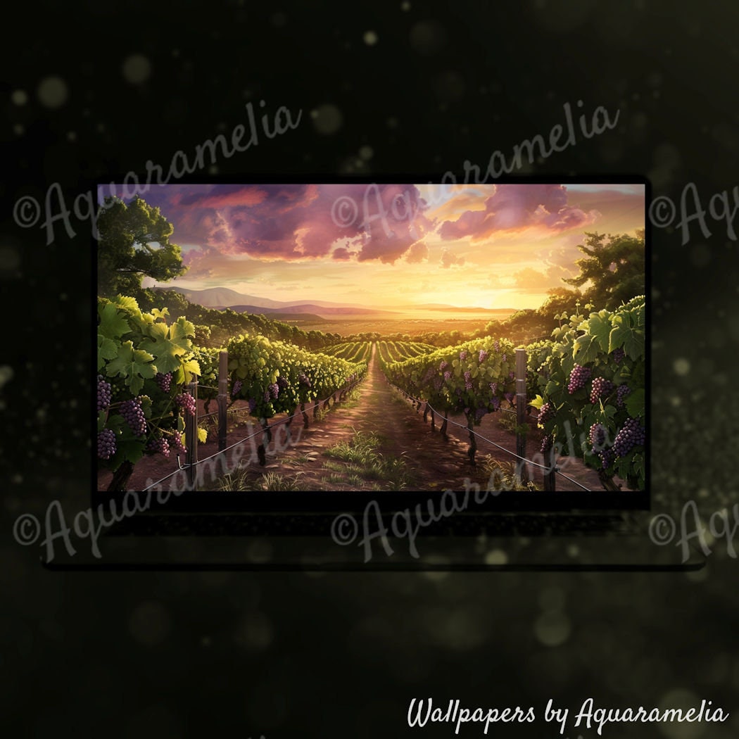 Vineyard Desktop Background, Spring Summer Nature Photography Wallpaper ...