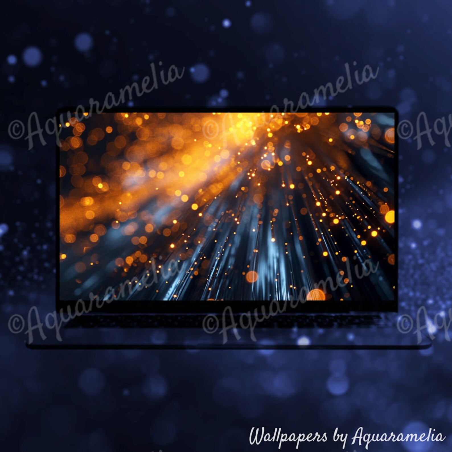 Technology Optical Fibers Computer Background, Futuristic Desktop ...