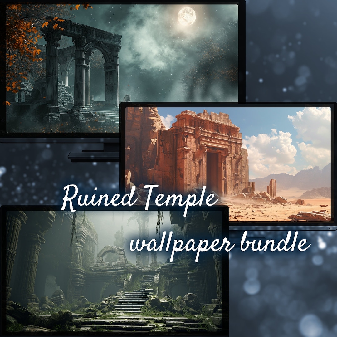 Fantasy Ruined Temple Background, Temple Ruins Desktop Wallpapers ...