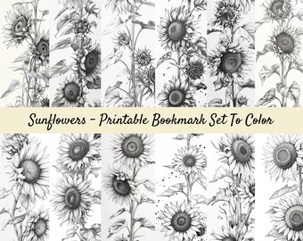 Printable Bookmark Coloring Set, Digital Bookmarks to Color, for Kids ...