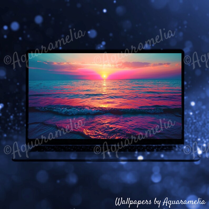 Summer Beach Background, Beautiful Sunset Desktop Background, Summer ...