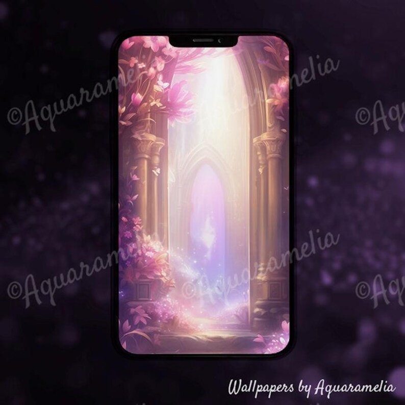 Fantasy Aesthetic Smartphone Background, Enchanted Magic Floral Phone ...