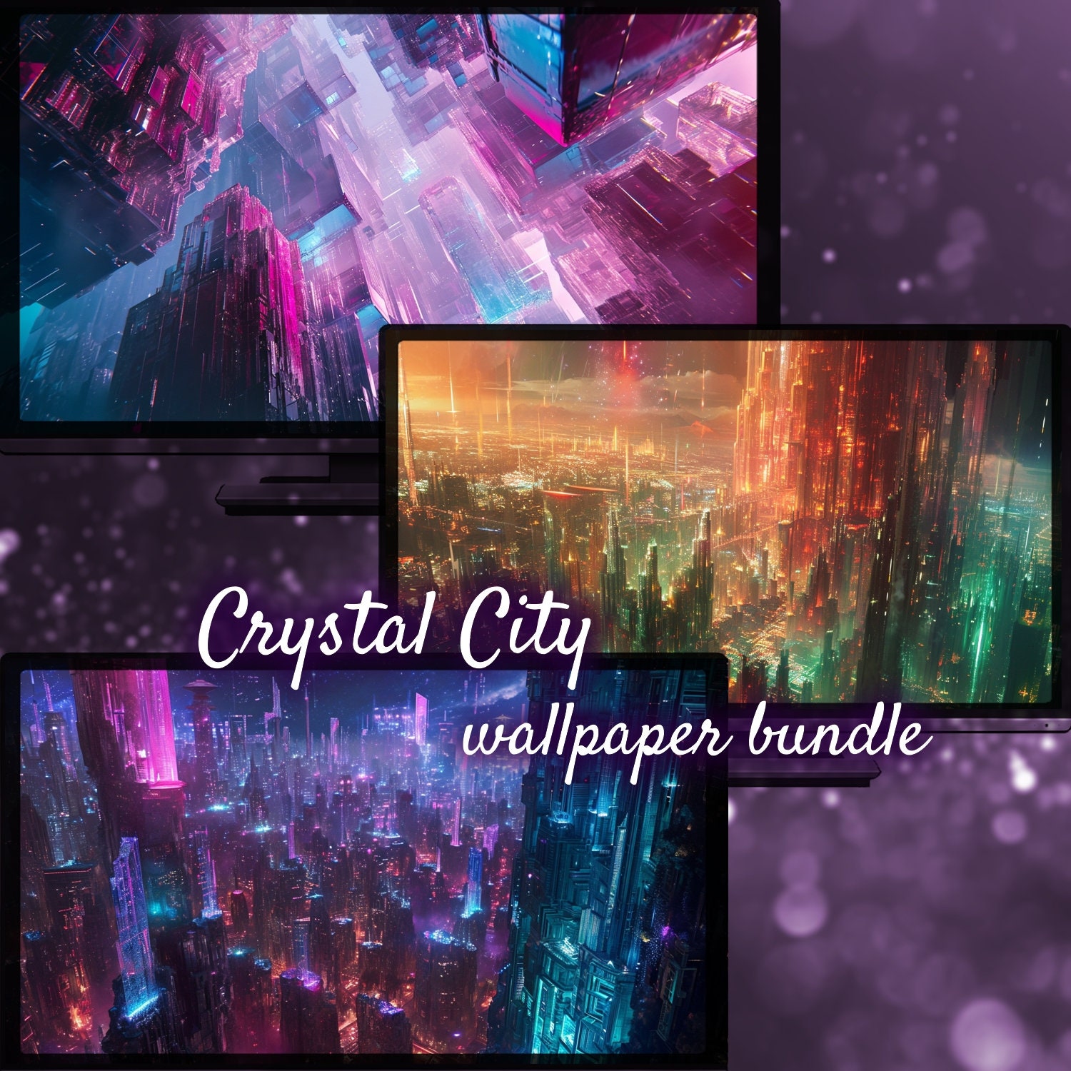 Futuristic City Background, Cyberpunk Desktop Background, Dystopian ...