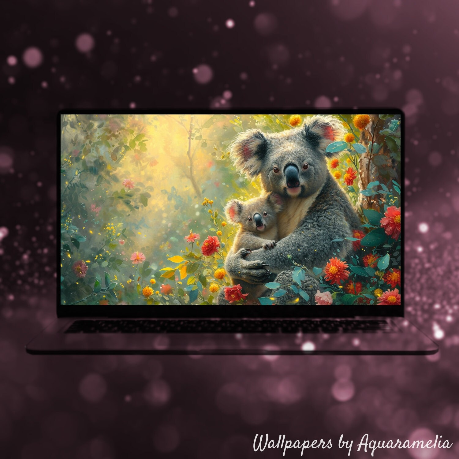 Cute Koala Animal Desktop Wallpaper, Cute Pet Wallpaper, Valentines Day ...