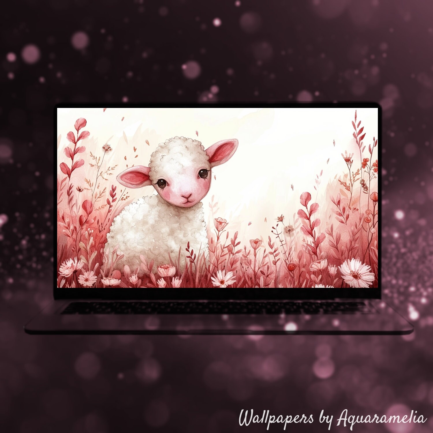 Cute Sheep Animal Desktop Wallpaper, Cute Pet Wallpaper, Valentines Day ...