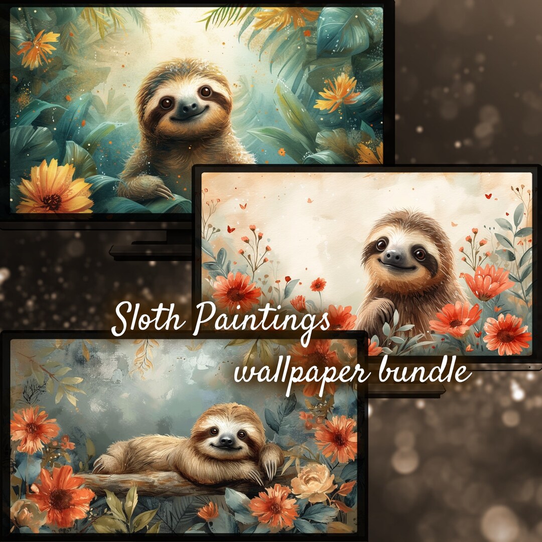 Cute Sloth Animal Desktop Wallpaper, Cute Sloth Wallpaper, Valentines ...