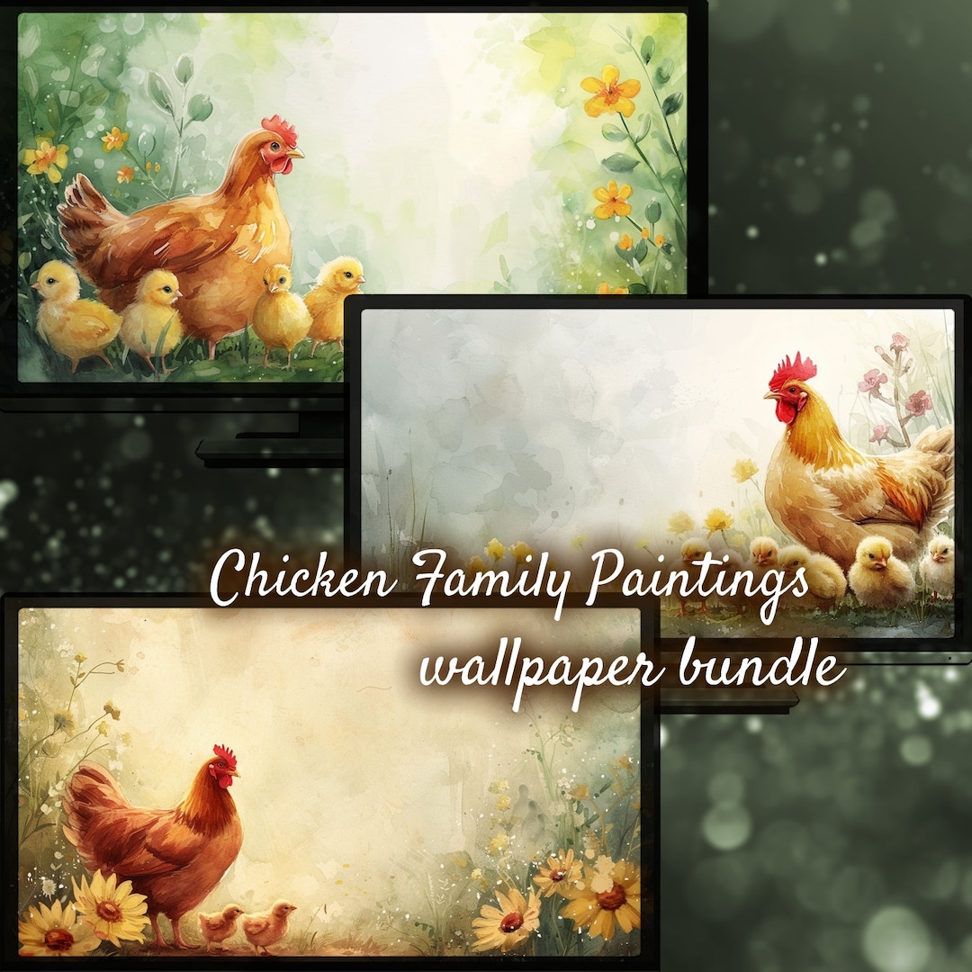 Hen Chicks Cute Animal Desktop Wallpaper, Cute Pet Wallpaper, Family ...