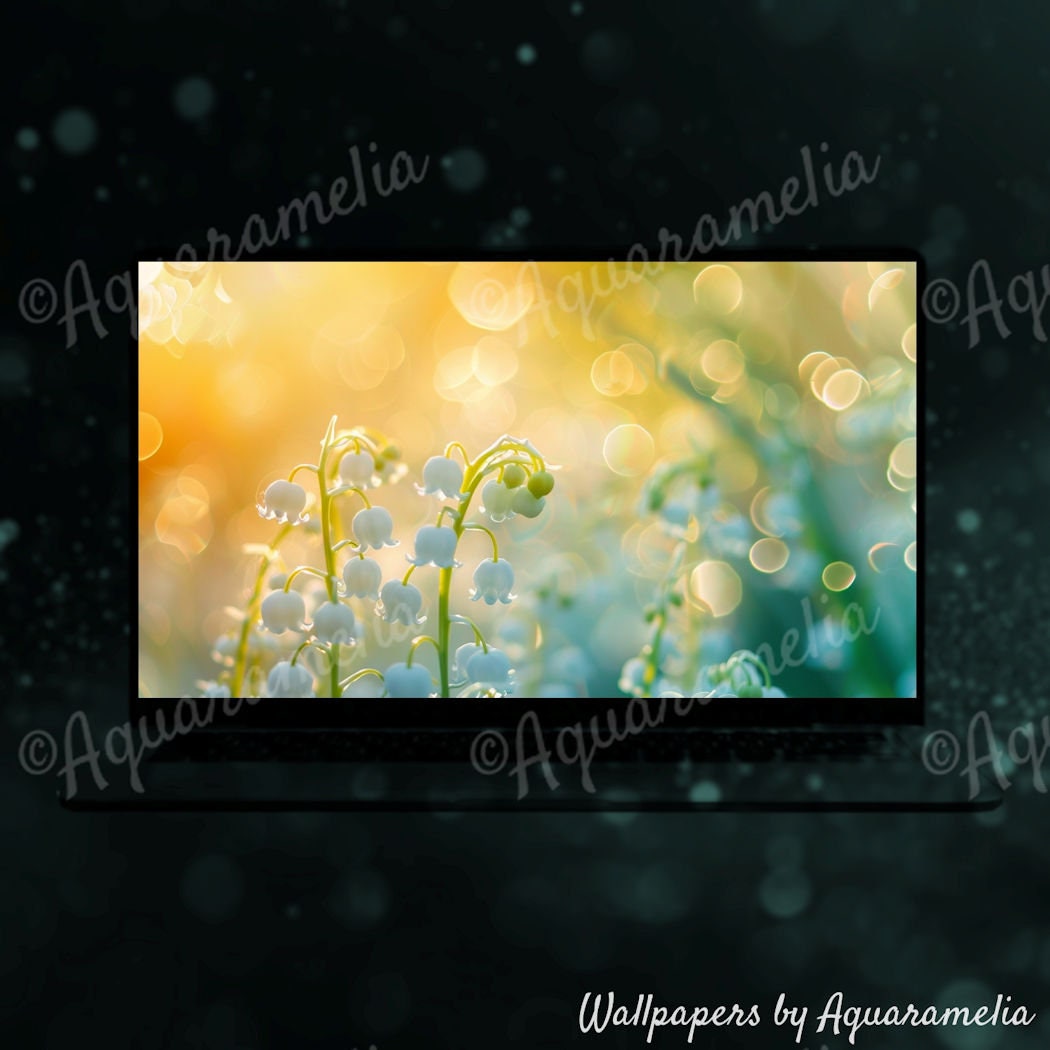 Sunny Spring Flower Desktop Background, Beautiful Lily of the Valley ...