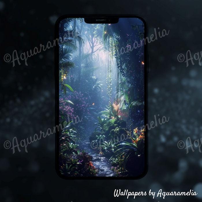 Magical Garden Spring Aesthetic Smartphone Background, Fantasy Nature ...