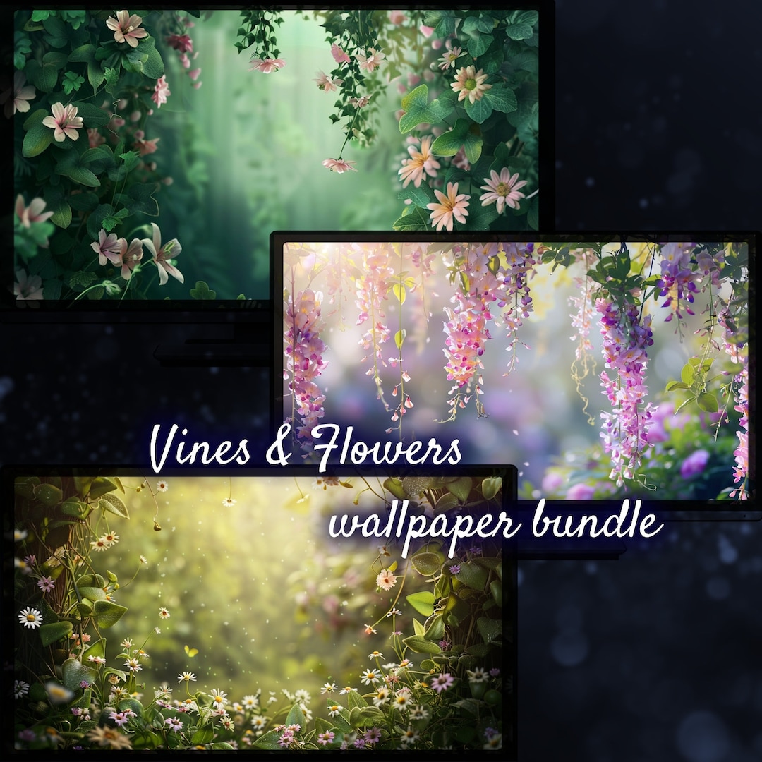 Floral Vines Desktop Background, Spring Flowers Nature Photography ...