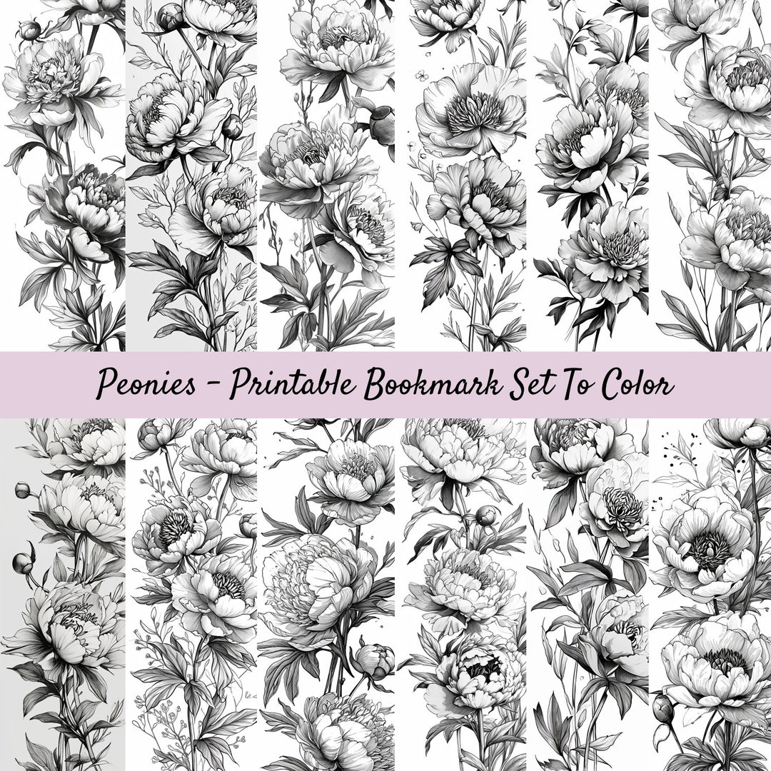 Printable Bookmark Coloring Set, Digital Bookmarks to Color, for Kids ...