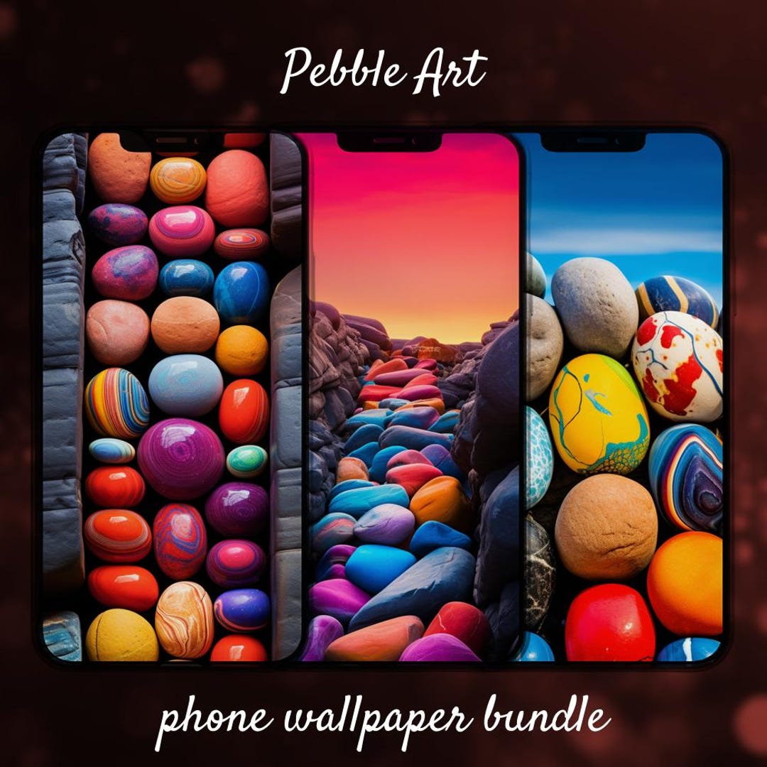 Rock Art Desert Stone Pebble Phone Wallpapers, Digital Download ...