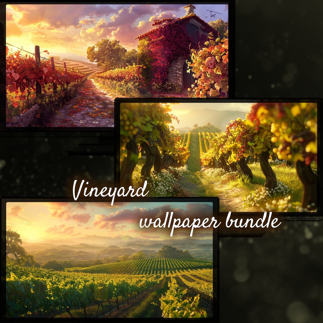 Vineyard Desktop Background, Spring Summer Nature Photography Wallpaper ...