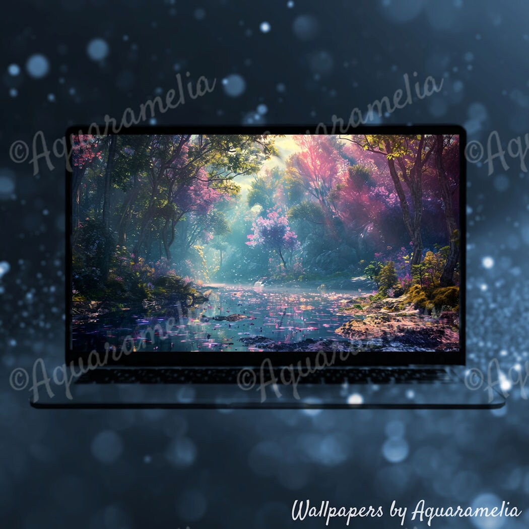 Enchanted Forest Desktop Background, Spring Wallpaper Flowers, Summer ...